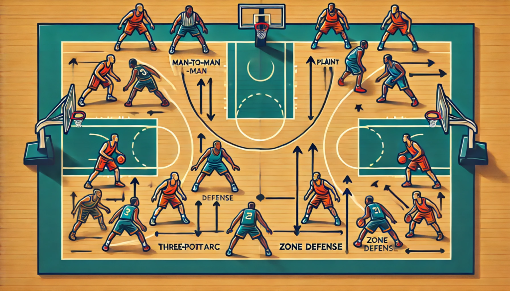Basketball Defensive Strategies: Techniques for Man-to-Man and Zone ...